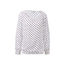 Tchibo - Blusenshirt in Punkte-Dessin - Damen - Gr. 42 - schwarz/gepunktet