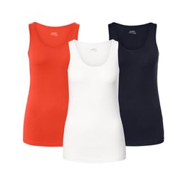 Tchibo - 3 Tops - Damen - Gr. L - wei&szlig;