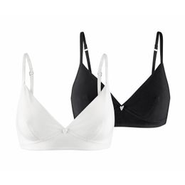 Tchibo - 2 Komfort-Soft-BHs - Damen - Gr. 80B - schwarz