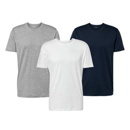Tchibo - 3 T-Shirts mit Rundhalsausschnitt - Herren - Gr. S - wei&szlig;