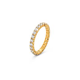 Tchibo - 925 Silber Ring Memory vergoldet - Damen - Gr. 20 - wei&szlig;