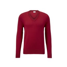 Tchibo - Pullover mit V-Ausschnitt - Herren - Gr. M - dunkelrot