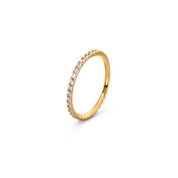 Tchibo - 375 Gold Ring Eternity Zirkonia - Damen - Gr. 19 - wei&szlig;