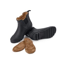 Tchibo - Gef&uuml;tterte Regenstiefelette - Gr. 32-33 - schwarz