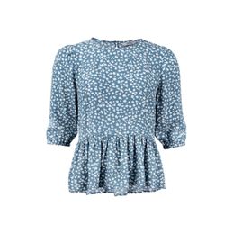 Tchibo - Bluse mit Sch&ouml;&szlig;chen - Damen - Gr. 46 - blau/print