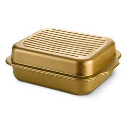 Tchibo - XL-Edelstahl-Br&auml;ter mit Deckel - gold