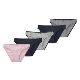 Tchibo - 5 Slips - Damen - Gr. XL - dunkelblau/print