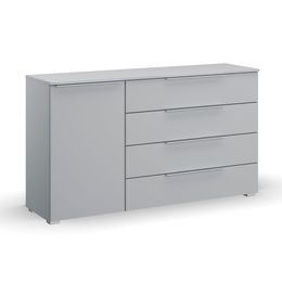 Rauch Kommode &raquo;Monostar&laquo; mit T&uuml;r und Schubladen - 140x42x81cm - grau -