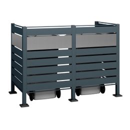 Tchibo - M&uuml;lltonnenverkleidung - 160x80x120cm - grau -