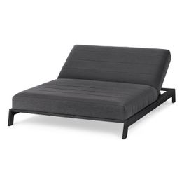Tchibo - Premium-Doppelliege mit Sunbrella -Stoff und verstellbarem Kopfteil - 144x203x54cm - anthrazit -