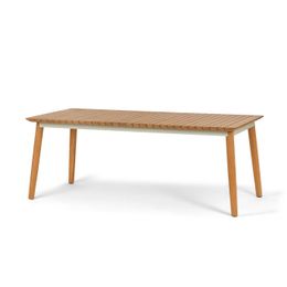 Tchibo - Ausziehbarer Teak-Gartentisch - 200x100x77cm - naturfarben -
