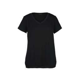 Tchibo - Blusenshirt im Materialmix - Damen - Gr. XL - schwarz