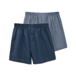 Tchibo - 2 Webboxershorts - Herren - Gr. Xxl/8 - dunkelblau/kariert