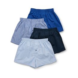 Tchibo - 4 Web-Boxershorts - Herren - Gr. L/6 - dunkelblau/gestreift