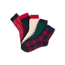 Tchibo - 5 Paar Socken - Damen - Gr. 35-38 - wei&szlig;