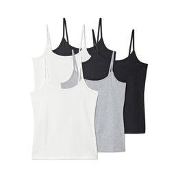 Tchibo - 5 Spaghetti-Hemdchen - Damen - Gr. S - schwarz