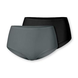 2 Schiesser Slips - Damen - Gr. 36 - dunkelgr&uuml;n