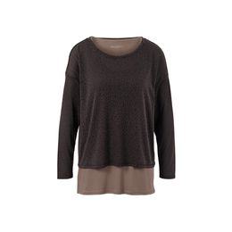 Tchibo - 2-in-1-Sportshirt - Damen - Gr. M - dunkelbraun