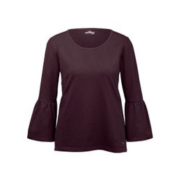 Tchibo - Shirt mit Volant-&Auml;rmeln - Damen - Gr. M - dunkelrosa