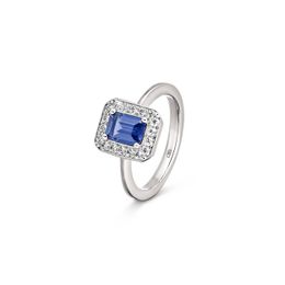 Tchibo - 925 Silber Ring Royal Blue - Damen - Gr. 19 - silber