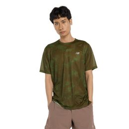 New Balance Athletics Printed T-Shirt Bekleidung Herren braun S