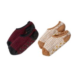 Tchibo - 2 Paar Hausschuhsocken - Damen - Gr. 35-38 - dunkelrot