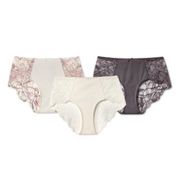 Tchibo - 3 Pantys - Damen - Gr. L - wei&szlig;