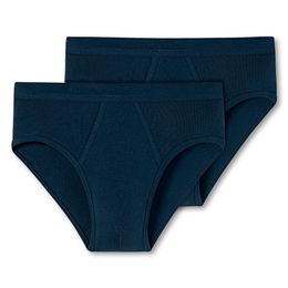 2 Schiesser Sportslips - Herren - Gr. M/5 - dunkelblau