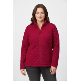 sheego Gro&szlig;e Gr&ouml;&szlig;en Fleecejacke mit Rei&szlig;verschluss-Taschen, rot, Gr&ouml;&szlig;e 44 - Damen