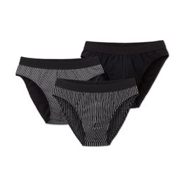 Tchibo - 3 Slips - Herren - Gr. M/5 - schwarz/gestreift