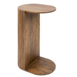 Pharao24.de Beistelltisch Massivholztisch in ovaler Form - Mangoholz Sandfarben