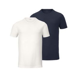 Tchibo - 2 T-Shirts mit Rundhalsausschnitt - Herren - Gr. M - dunkelblau