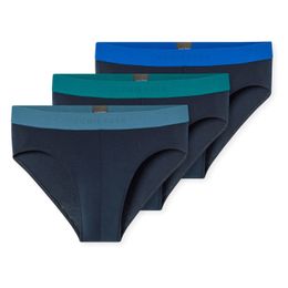 3 Schiesser Slips - Herren - Gr. Xxl/8 - dunkelblau