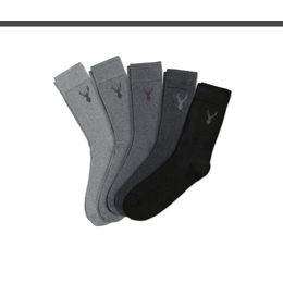 Tchibo - 5 Paar Socken - Herren - Gr. 41-43 - dunkelgrau