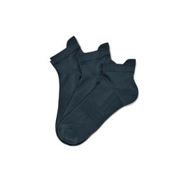 Tchibo - 3 Paar Unisex-Sportsneaker-Socken - Damen - Gr. 43-46 - dunkelblau
