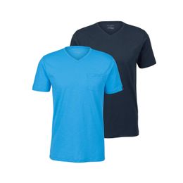 Tchibo - 2 T-Shirts mit V-Ausschnitt - Herren - Gr. XXL - dunkelblau