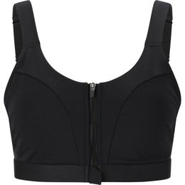 Endurance Crystale Zip Sports Bra Bekleidung Damen schwarz XS