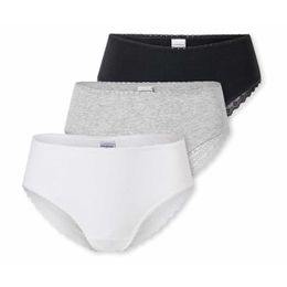 3 Schiesser Brazilian-Slips - Damen - Gr. 36 - schwarz