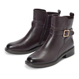 Tchibo - Leder-Stiefeletten - Damen - Gr. 42 - braun