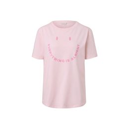 Tchibo - T-Shirt mit Statement-Print - Damen - Gr. L - rosa/print
