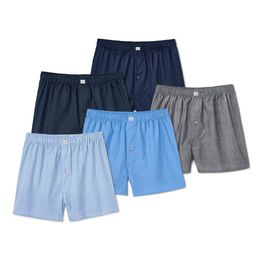 Tchibo - 5 Web-Boxershorts - Herren - Gr. S/4 - hellblau/print
