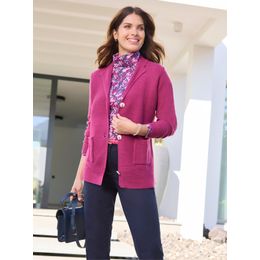 WITT Damen Cardigan in Ripp-Optik, erika, Gr&ouml;&szlig;e 42