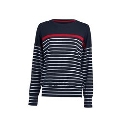 Tchibo - Shirt mit Fledermaus&auml;rmeln - Damen - Gr. XXL - dunkelblau/gestreift