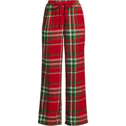 LANDS' END Pyjamahose aus reinem Baumwoll-Flanell f&uuml;r Damen, Damen, size: regular, Rot, Baumwolle, by Lands' End