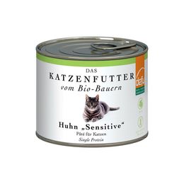 Defu Bio-Huhn Sensitive Pate Katzen-Nassfutter Bio-Premium-Alleinfuttermittel 12x200g