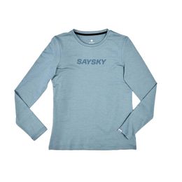 Saysky Logo Pace Long Sleeve Bekleidung Damen blau L