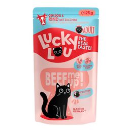 Lucky Lou Lifestage Adult Gefl&uuml;gel & Rind Katzen-Nassfutter getreidefrei 16x125g