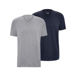 Tchibo - 2 T-Shirts mit V-Ausschnitt - Herren - Gr. XXL - dunkelblau