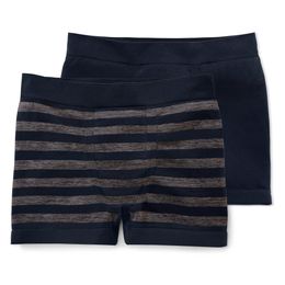 Tchibo - 2 Microfaser-Slipboxer - Herren - Gr. Xl/7 - dunkelblau/gestreift