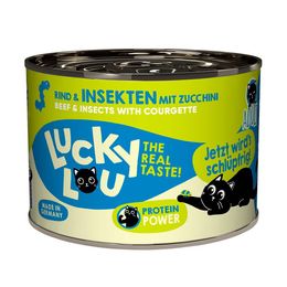 Lucky Lou Lifestage Adult Rind & Insekten Katzen-Nassfutter getreidefrei 24x200g